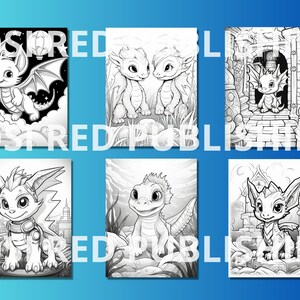 Baby Dragons: Cute Fantasy Coloring Book by Rosi Red - Etsy