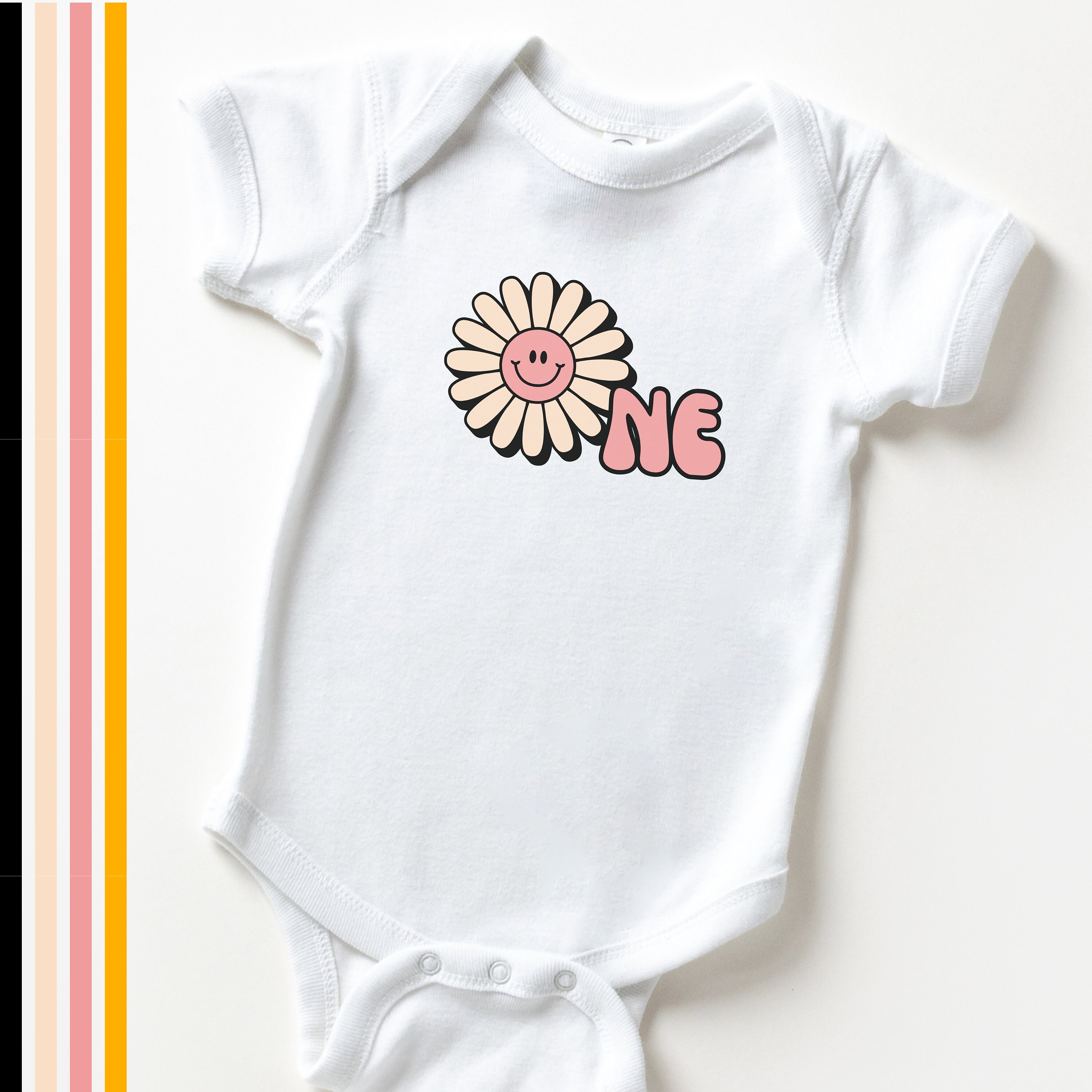 Groovy One Birthday Baby Outfit Retro Daisy Bodysuit for Groovy Baby ...