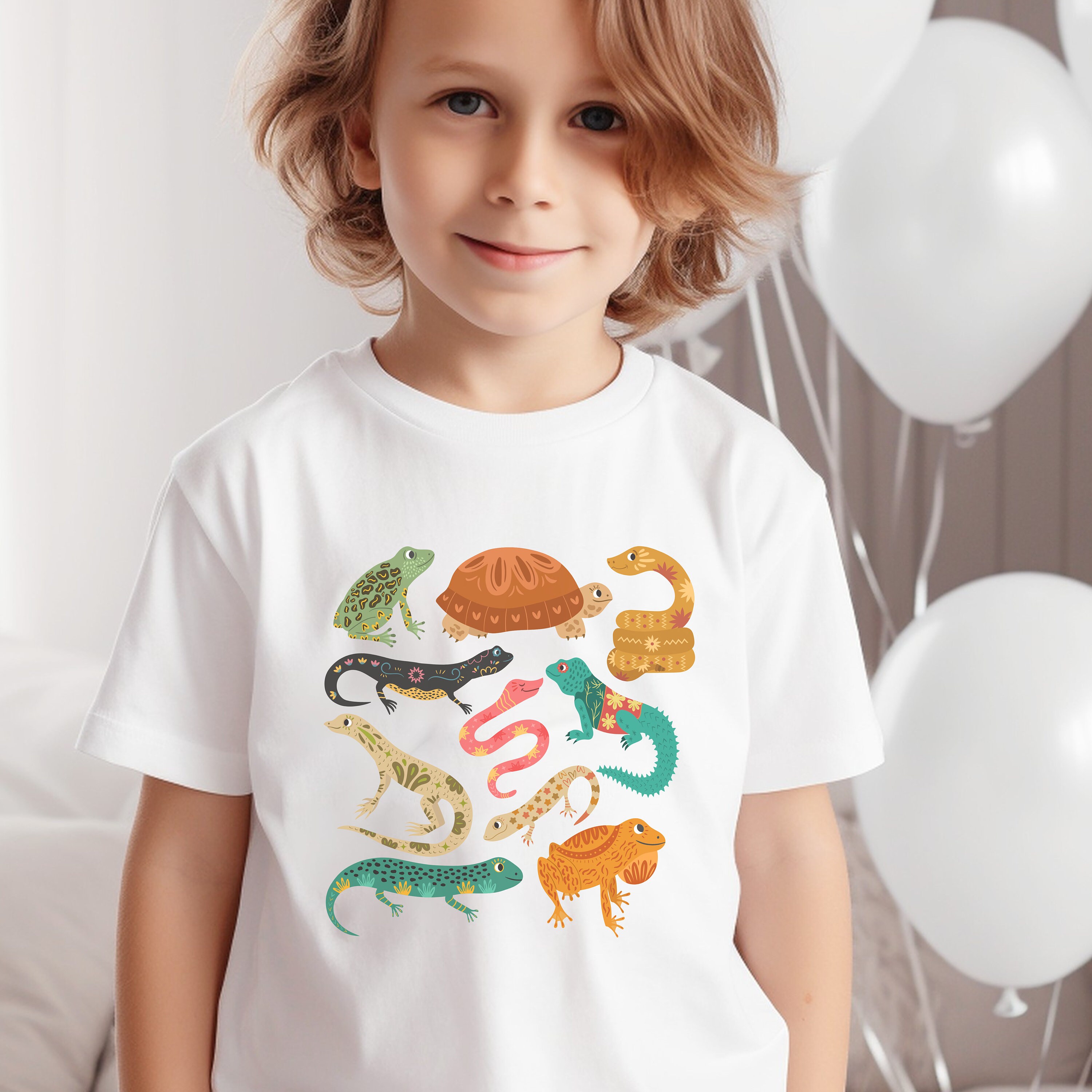 Kids Colorful Reptile Shirt Youth Tshirt Snake Shirt Lizard Shirt Frog ...