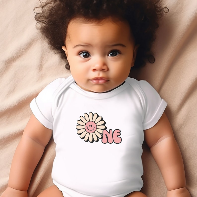Groovy One Birthday Baby Outfit Retro Daisy Bodysuit for Groovy Baby ...