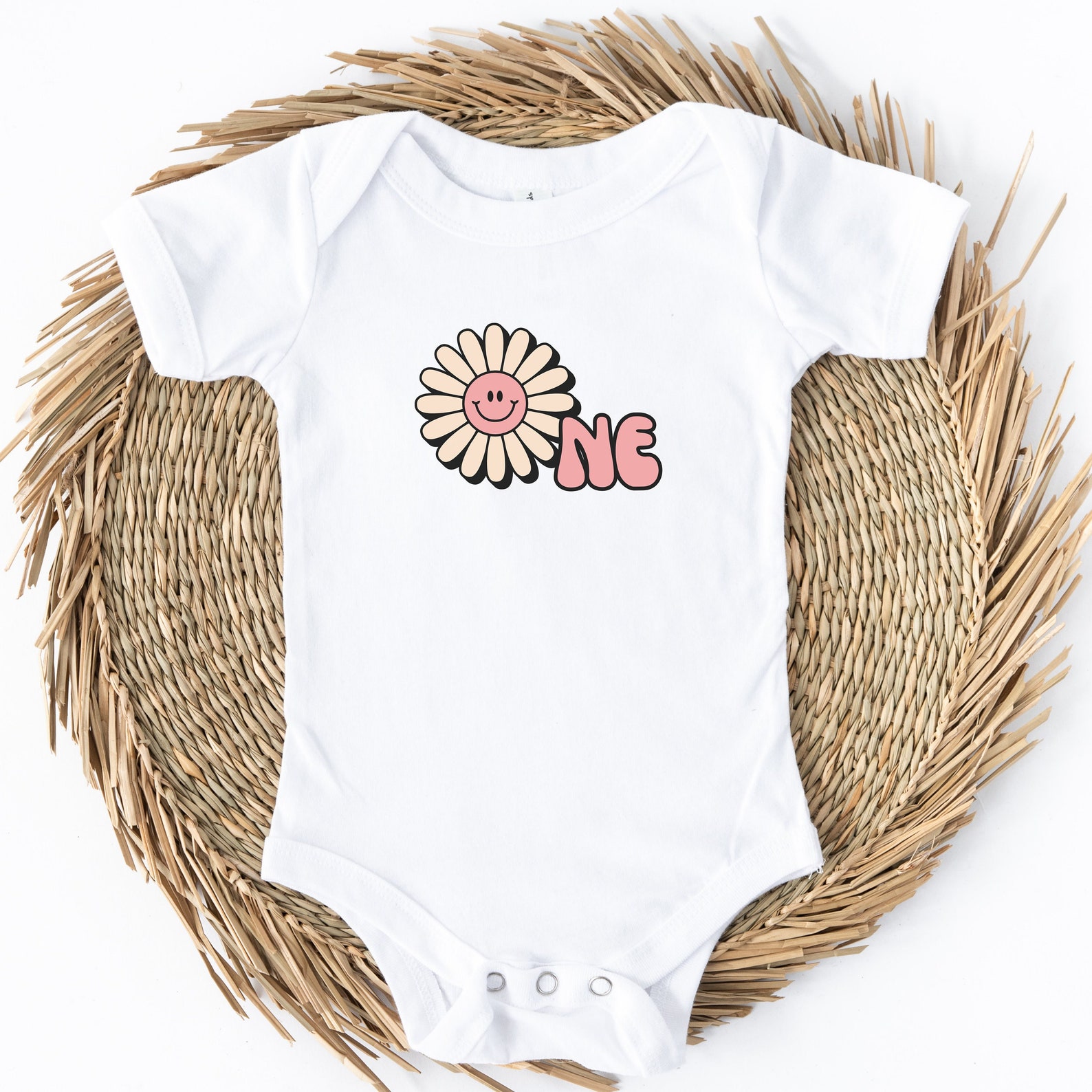 Groovy One Birthday Baby Outfit Retro Daisy Bodysuit for Groovy Baby ...