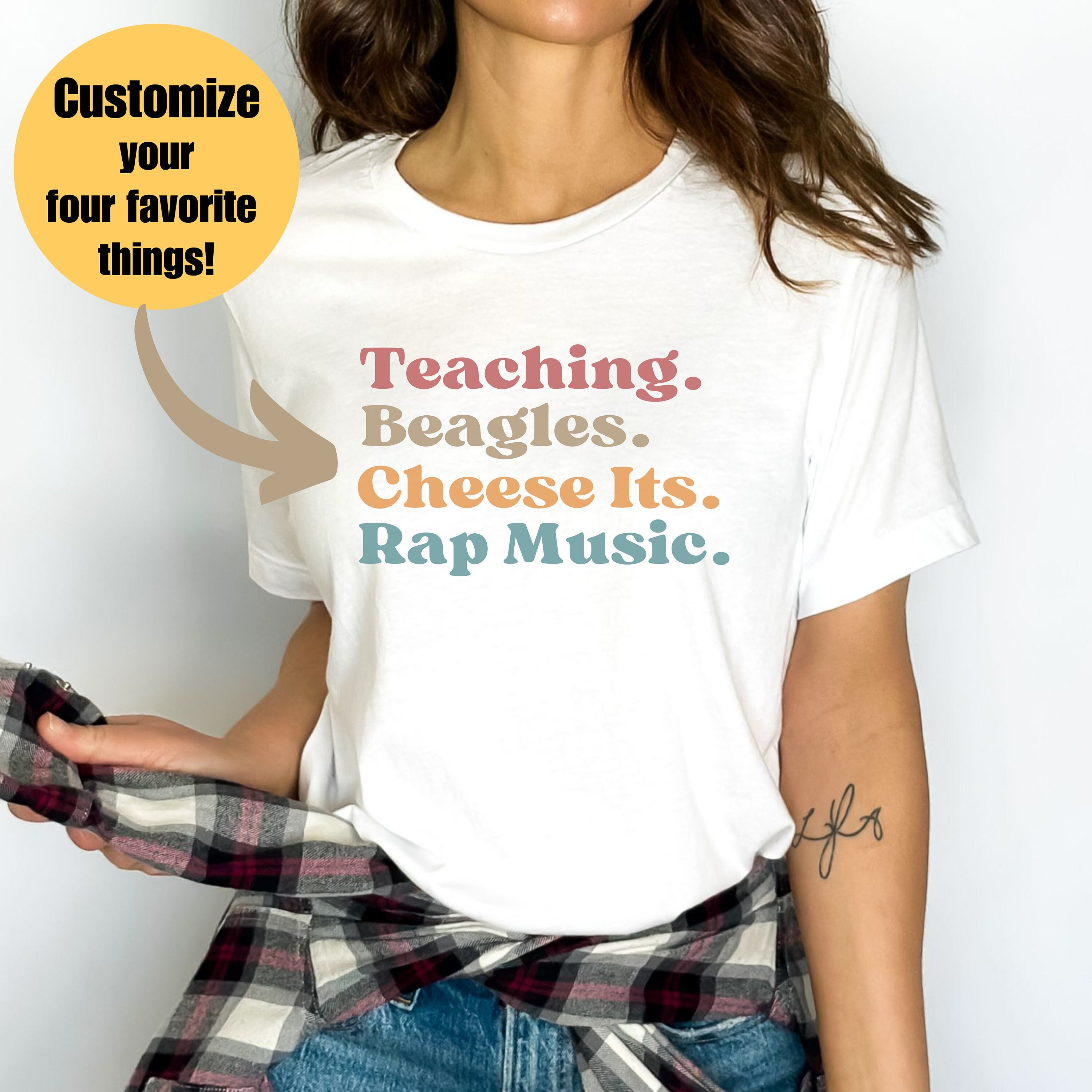 Four Favorite Things Custom Shirt Fully Customized List Shirt Retro ...