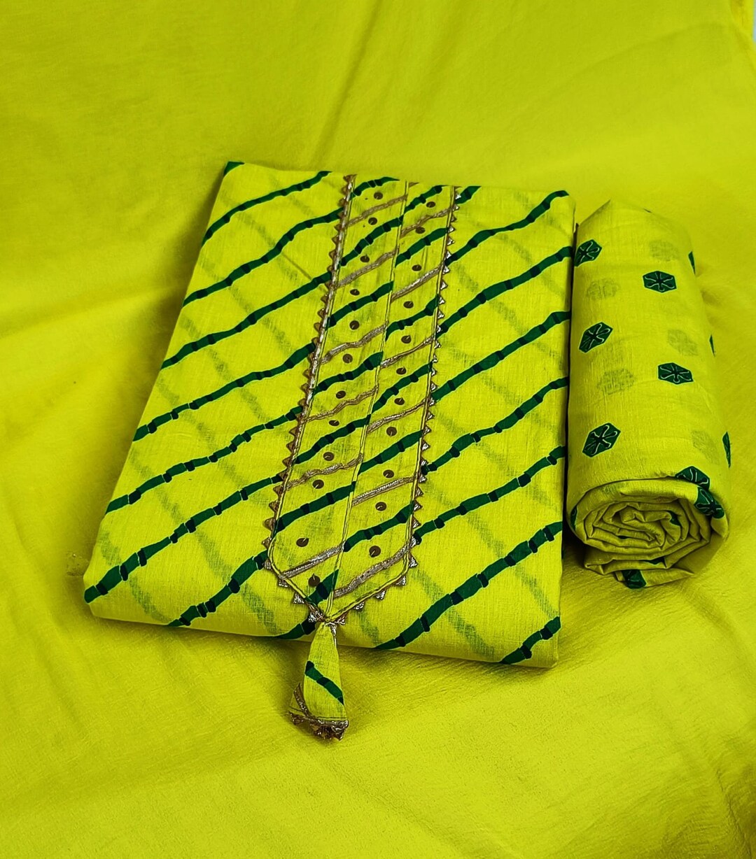 Yelow Color Unstitched Floral Hand Block Print Indian Handmade - Etsy