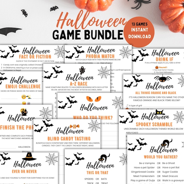 Halloween Games for Kids - Etsy