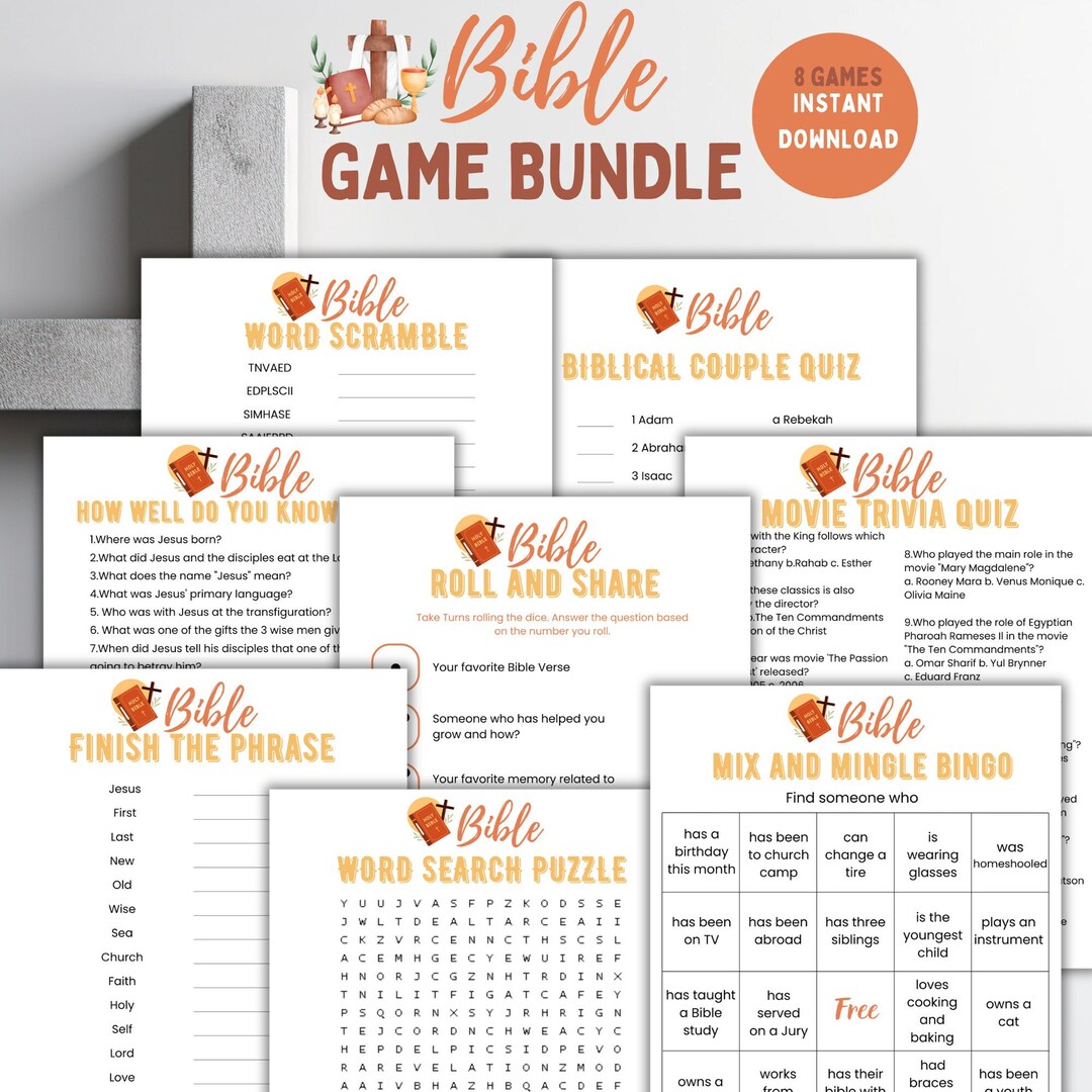 Bible Games Bundle | Bible Activity for Kids | Bible Activity | Sunday ...