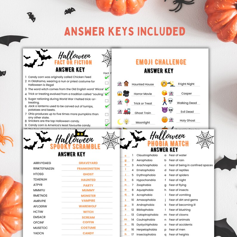 Halloween 13 Game Bundle Printable Halloween Party Games Halloween ...