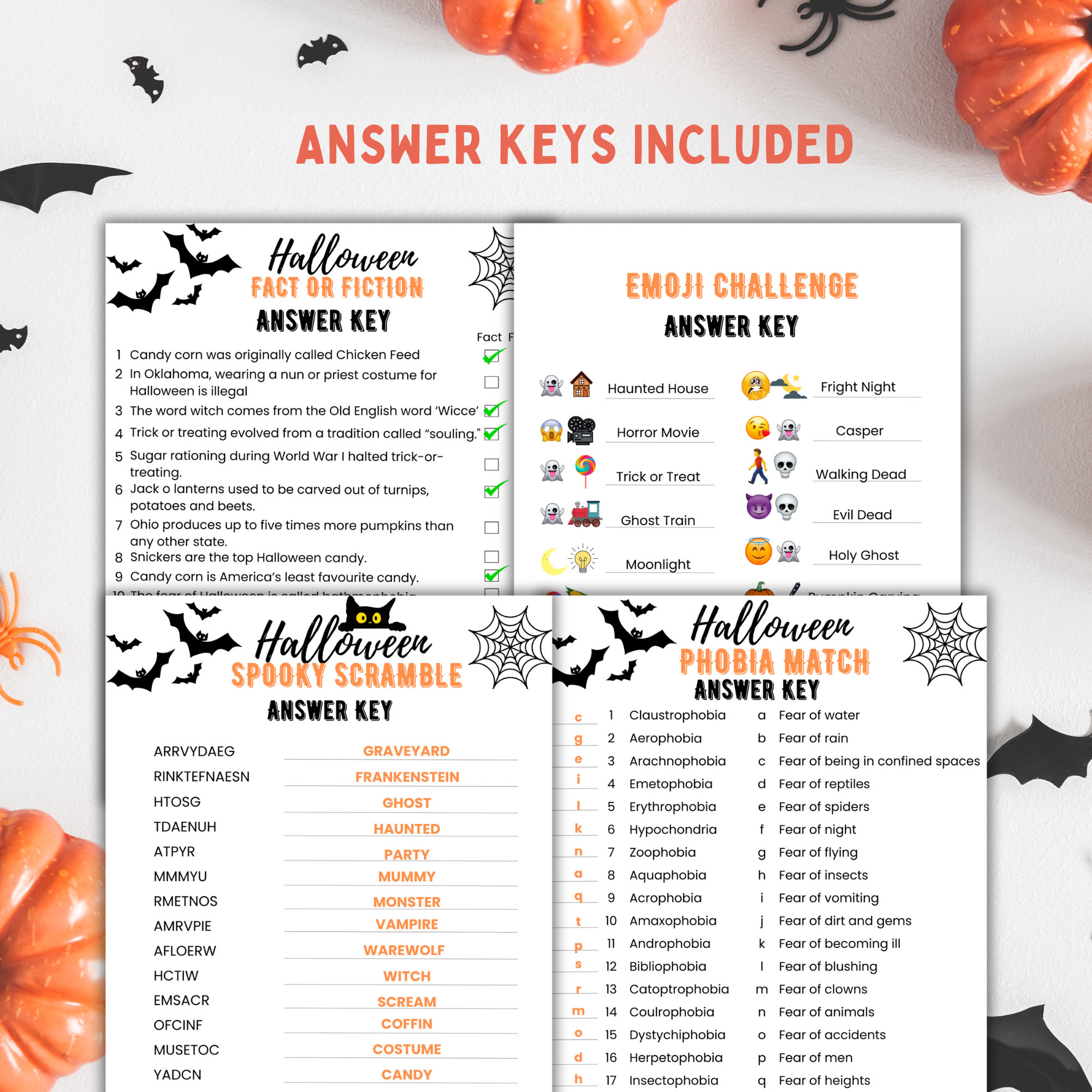 Halloween 13 Game Bundle Printable | Halloween Party Games | Halloween ...