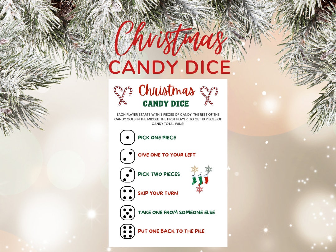 Christmas Candy Dice Game | Christmas Games for Kids | Christmas ...