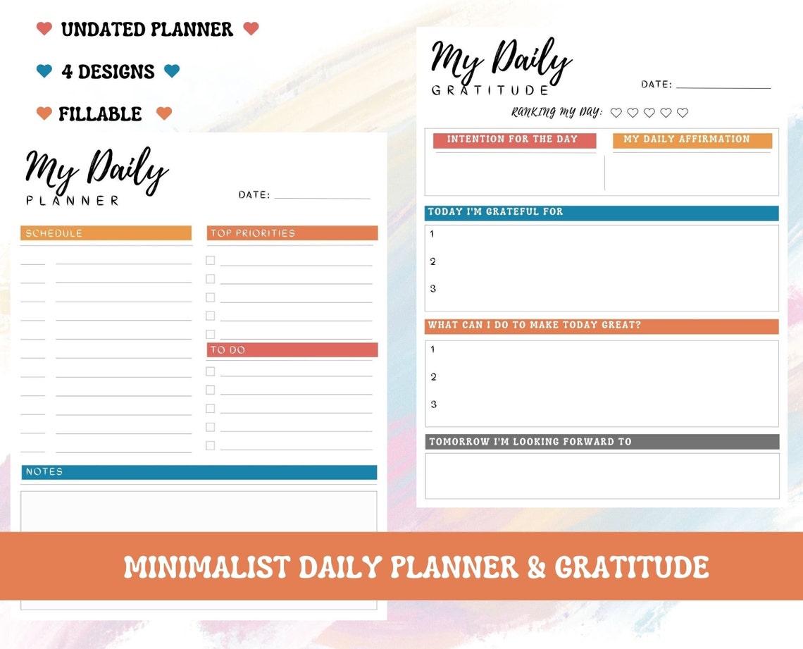 Digital Planner Daily Planner Undated Digital Planner - Etsy