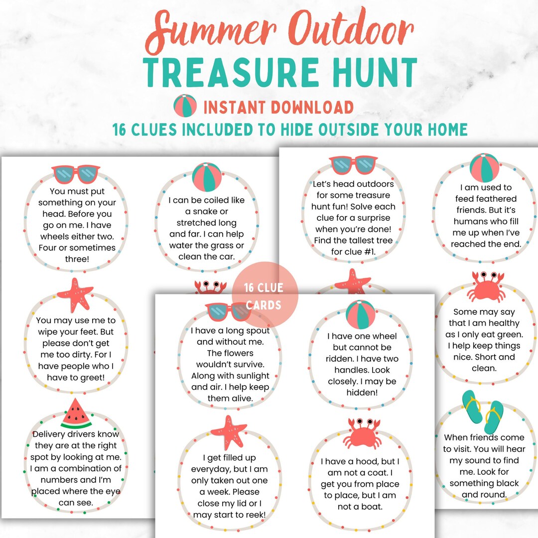 Summer Scavenger Hunt for Kids | Teen and Tween Outdoor Hunt ...