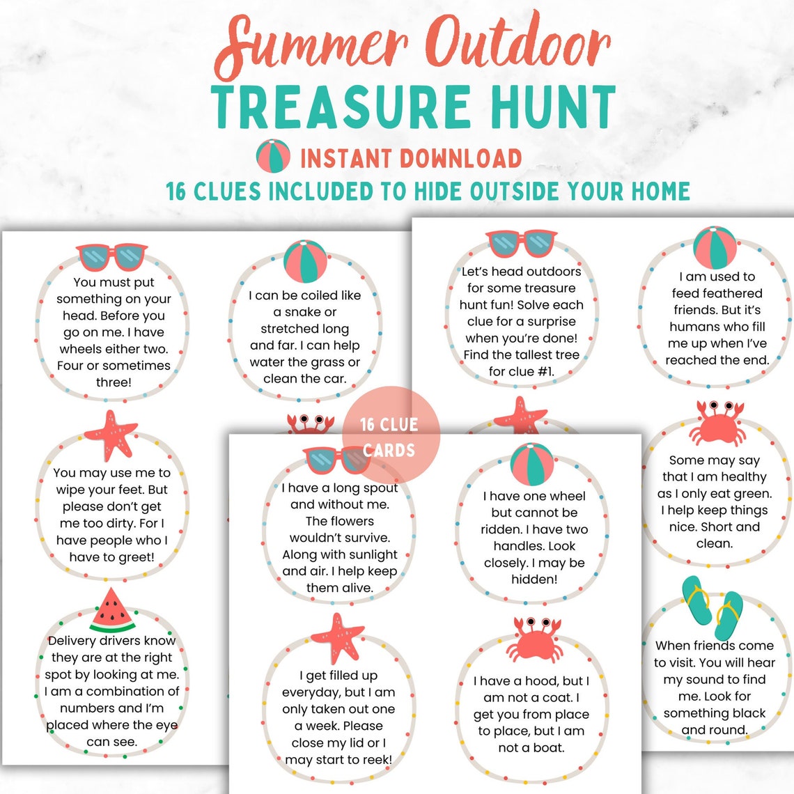 Summer Scavenger Hunt for Kids | Teen and Tween Outdoor Hunt ...