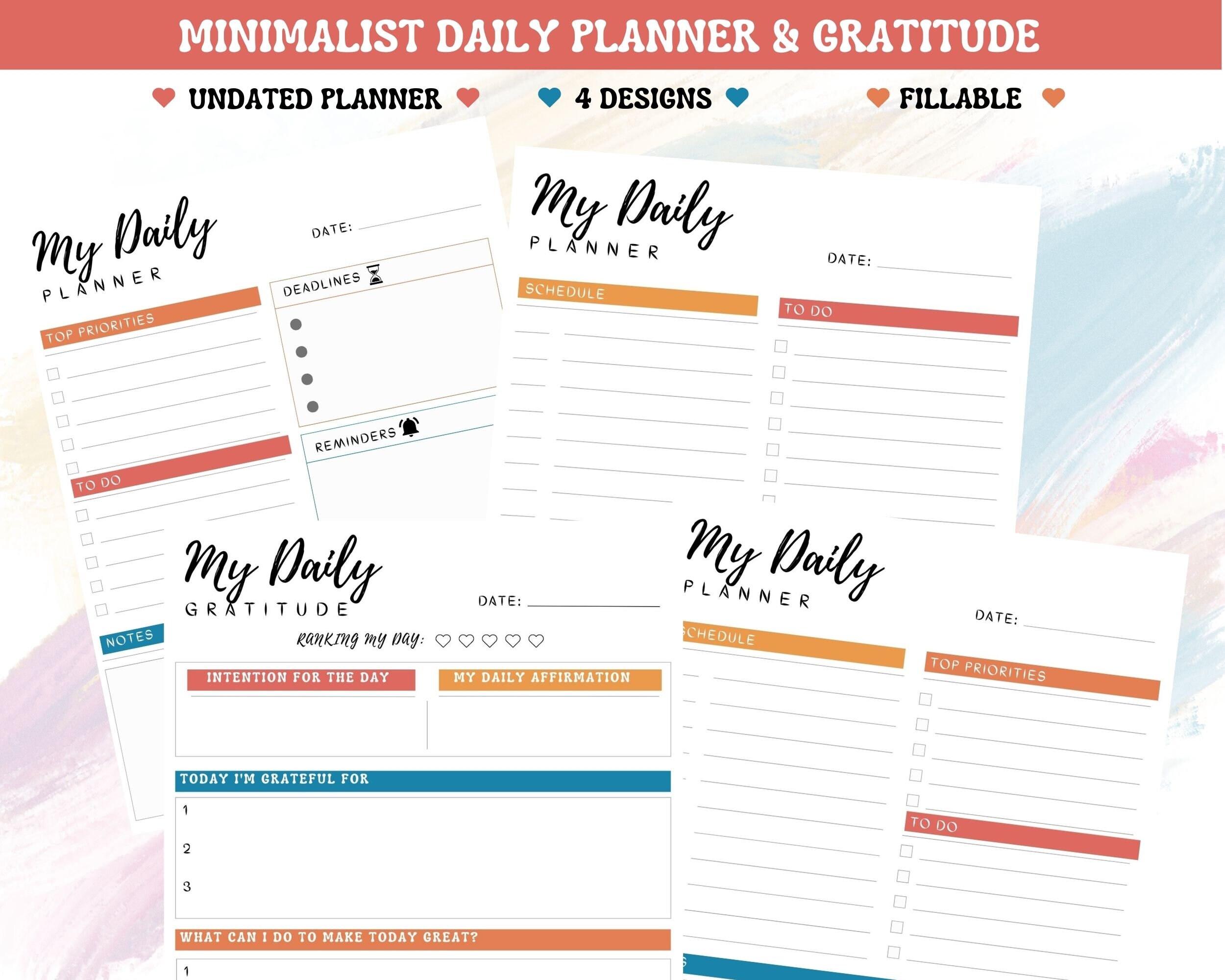 Digital Planner Daily Planner Undated Digital Planner - Etsy