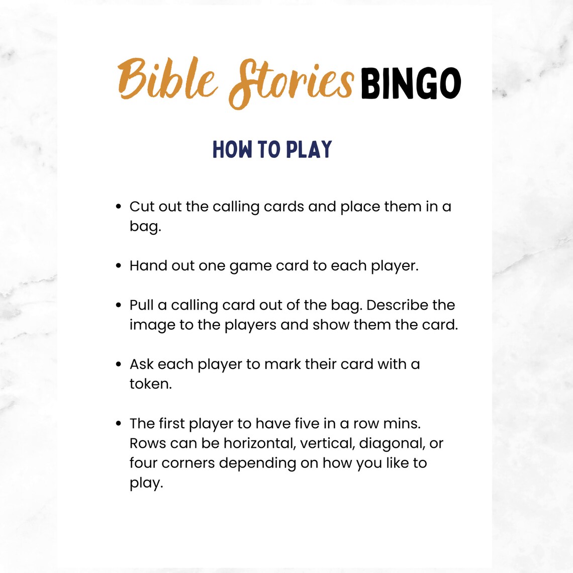 Bible Bingo| Bible Stories Bingo | 30 Bible Bingo Cards| Bible Activity ...
