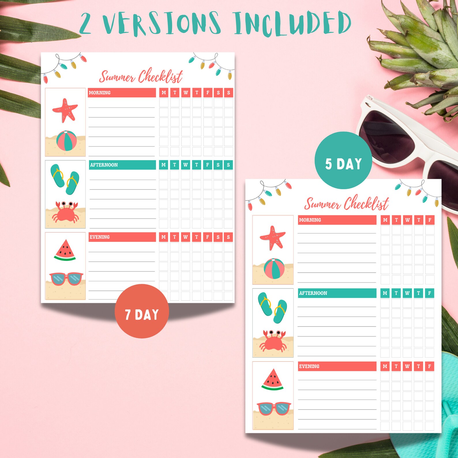 Printable Editable Summer Daily Checklist | Editable Chore Chart | Kids ...