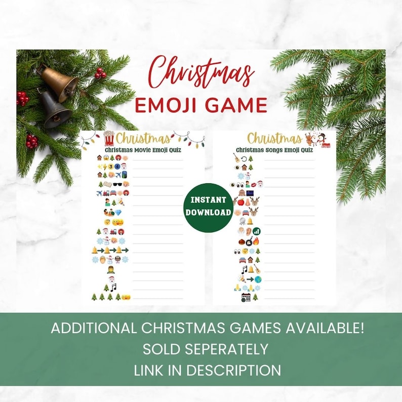 Printable Christmas Game Bundle | Christmas Party Games | Christmas ...