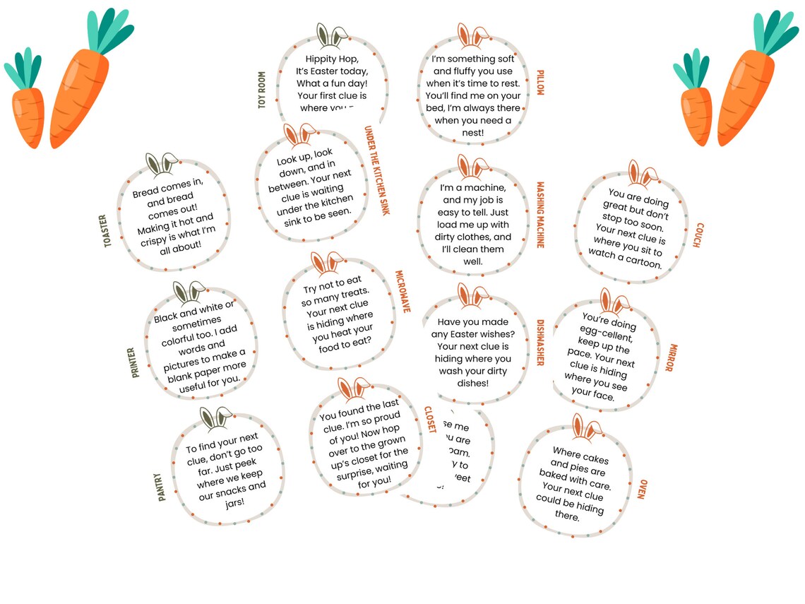 Easter Scavenger Hunt | Indoor Treasure Hunt | Kids Scavenger Hunt ...