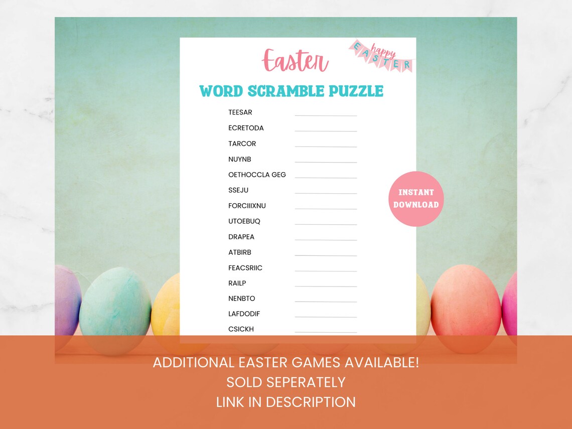 Easter Scavenger Hunt | Indoor Treasure Hunt | Kids Scavenger Hunt ...