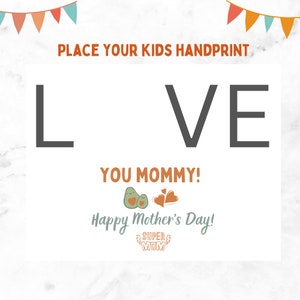 Mother's Day Printable Mother's Day Handprint Art Mothers Day Gift ...