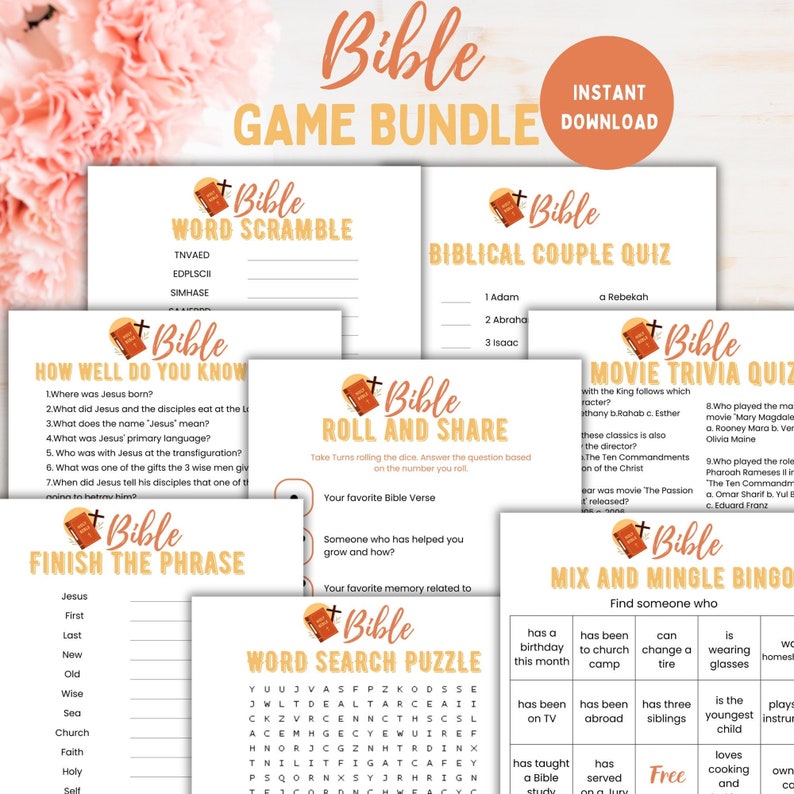 Bible Bundle Games | Bible Activity for Kids | Bible Activity | Sunday ...