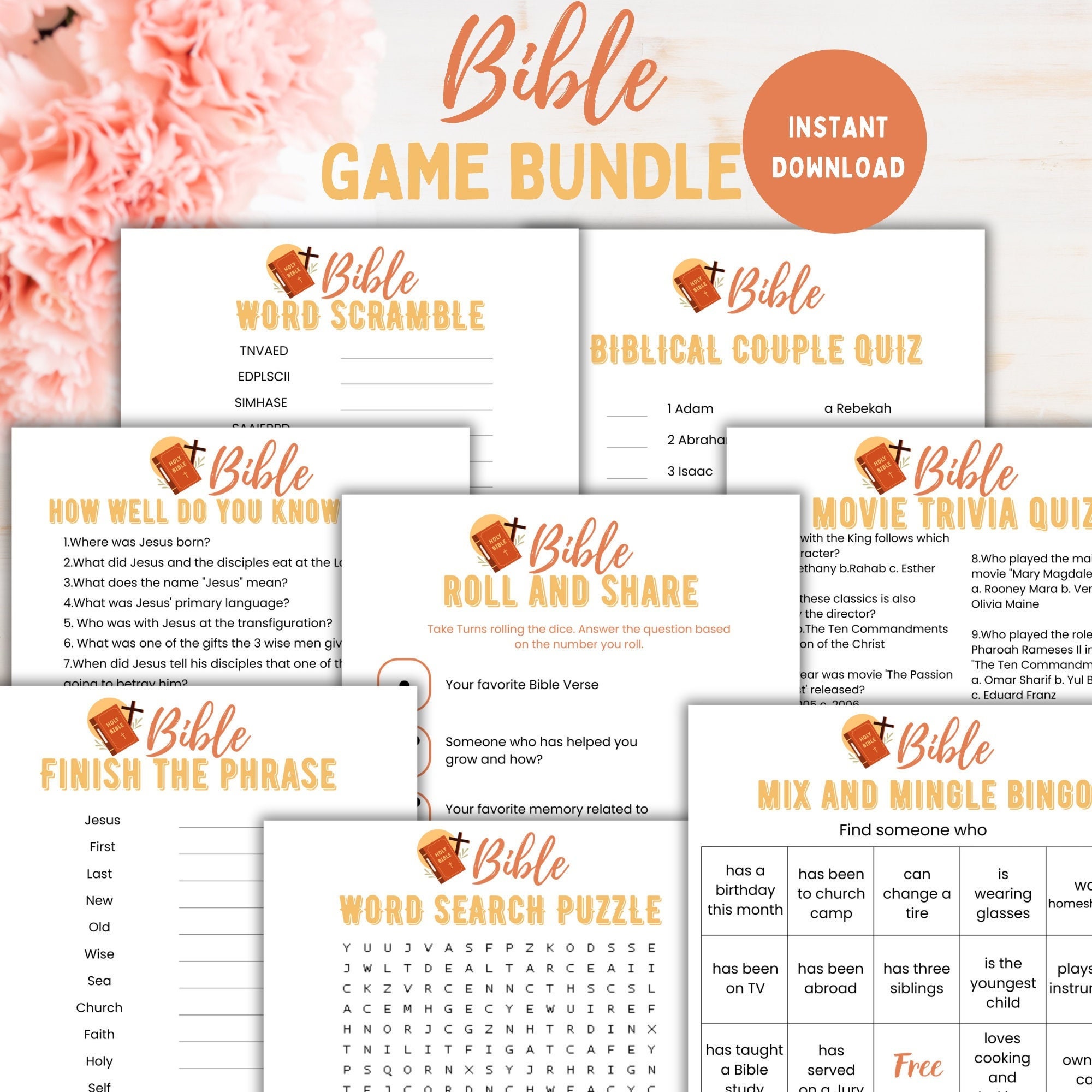 Bible Bundle Games | Bible Activity for Kids | Bible Activity | Sunday ...