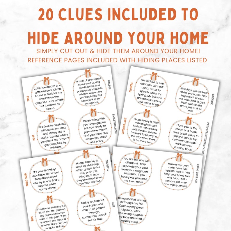 Outdoor Birthday Treasure Hunt Game for Teens (digital Download) - Etsy