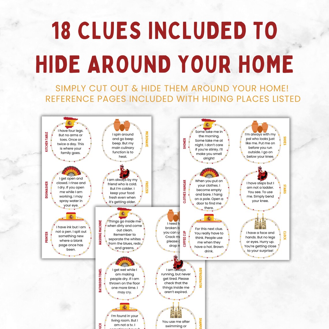 Spain Indoor Teen Scavenger Hunt | Teen and Tween Treasure Hunt ...