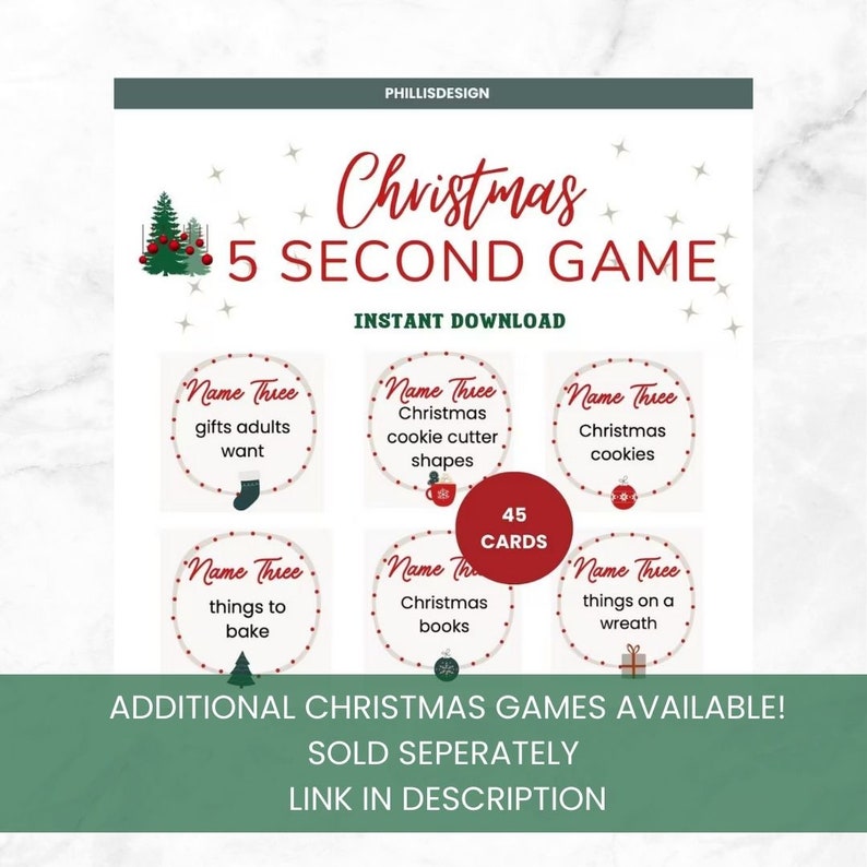 Printable Christmas Game Bundle | Christmas Party Games | Christmas ...