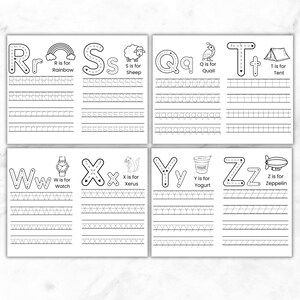 26 ABC Phonics Tracing Cards | Preschool Kindergarten Handwriting and ...