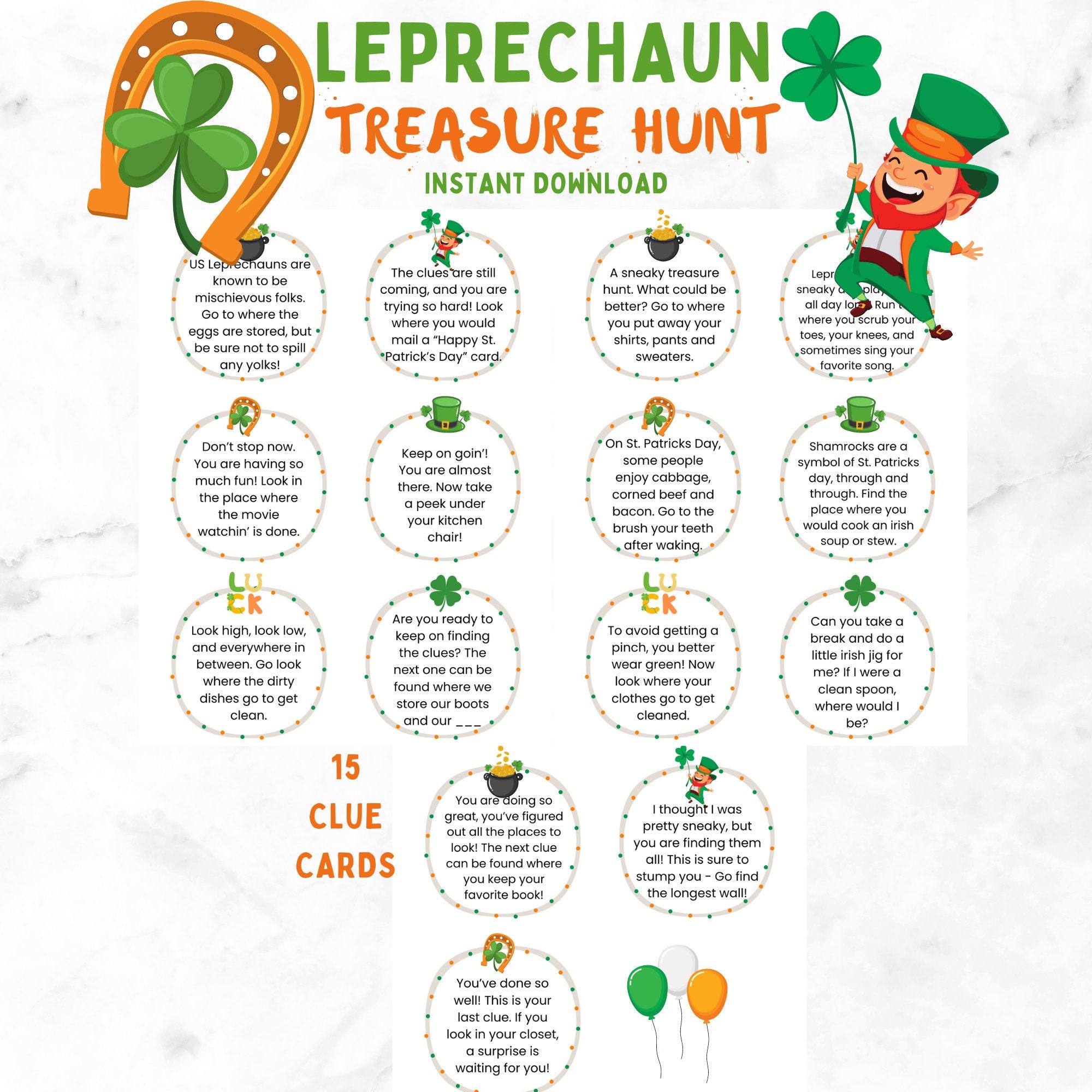 Leprechaun Treasure Hunt | Leprechaun Letter | St Patricks Day Treasure ...