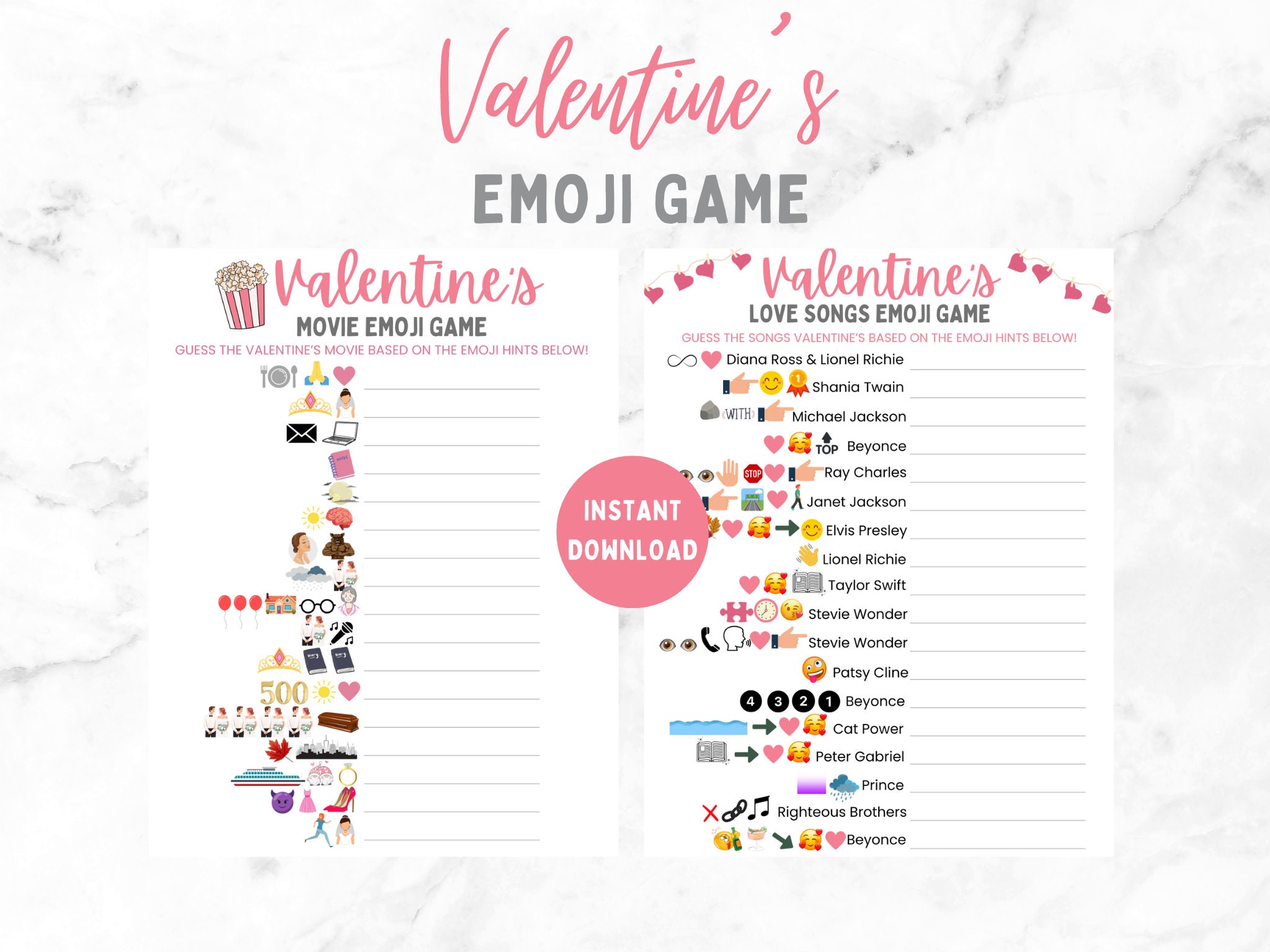 Valentines Emoji Game Bundle Valentines Songs and Christmas Movies ...