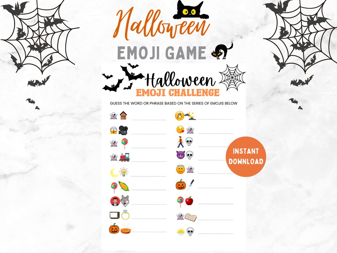 Halloween Emoji Movie Game: Fun Party Activity (digital Download) - Etsy