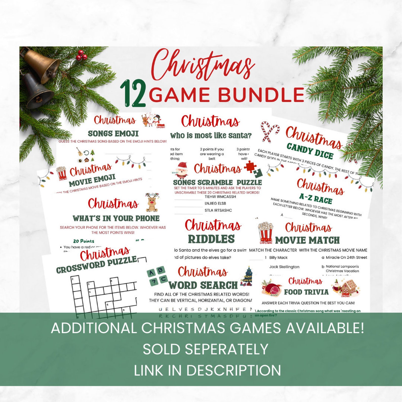 18 Christmas Games Bundle | Christmas Party Games | School Christmas ...