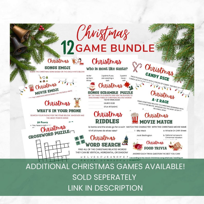 18 Christmas Games Bundle | Christmas Party Games | School Christmas ...