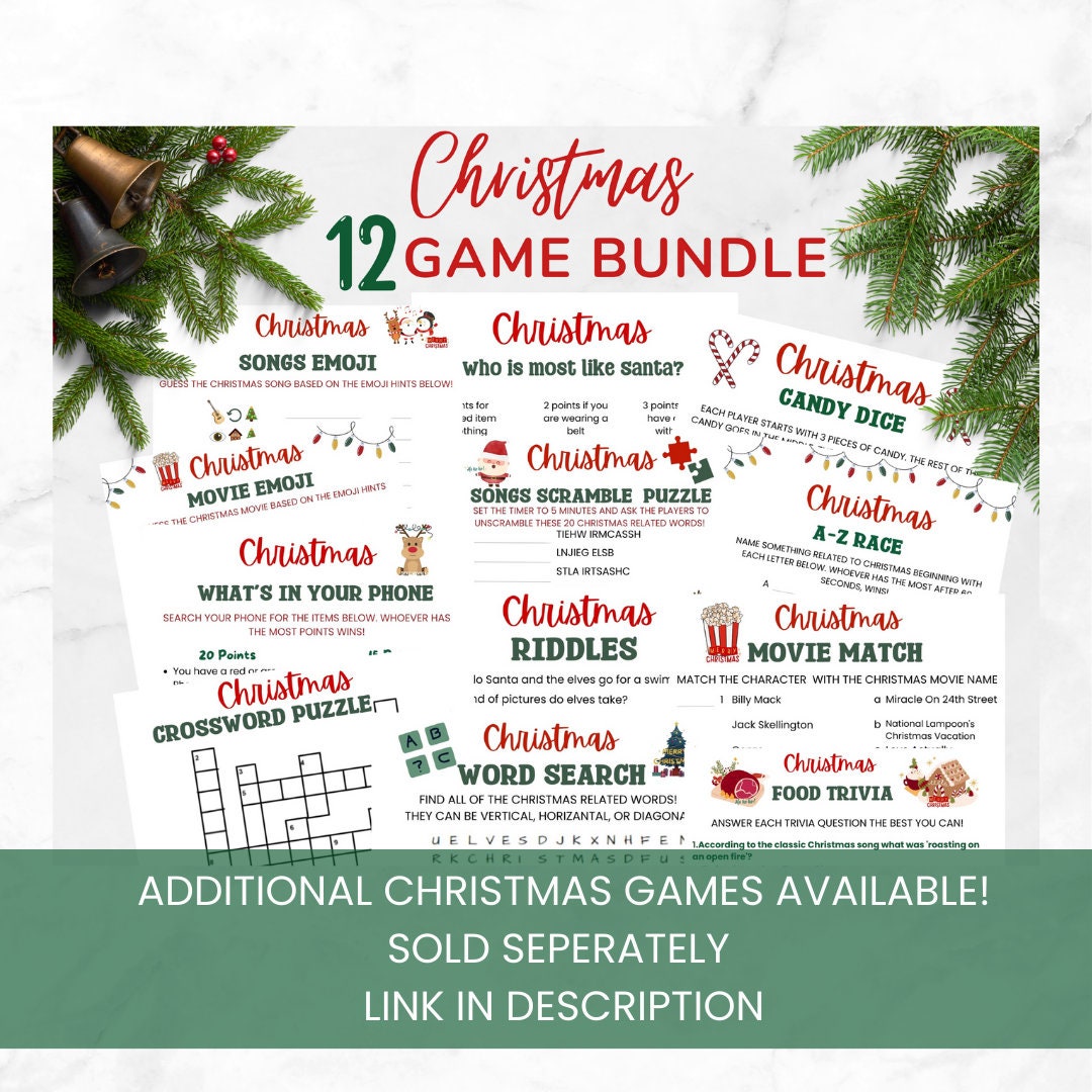 18 Christmas Games Bundle | Christmas Party Games | School Christmas ...