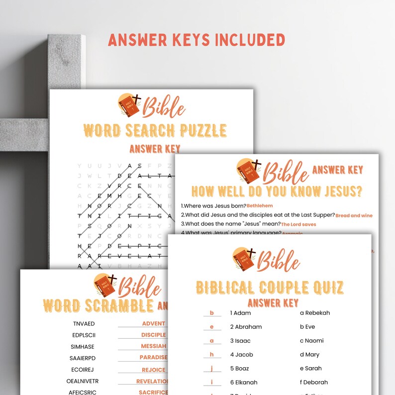 Bible Games Bundle: Sunday School Activities (instant Download) - Etsy