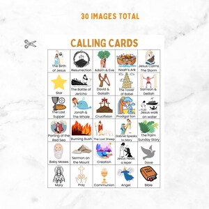 Bible Stories Bingo Game: 30 Printable Cards (digital Download) - Etsy