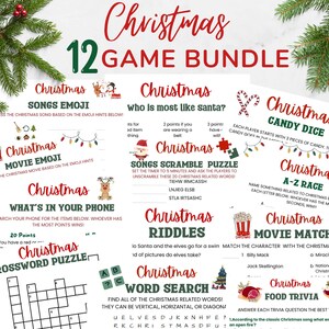 Printable Christmas Game Bundle Christmas Party Games Christmas Games ...