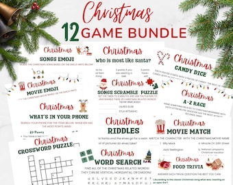 Printable Christmas Game Bundle | Christmas Party Games | Christmas ...