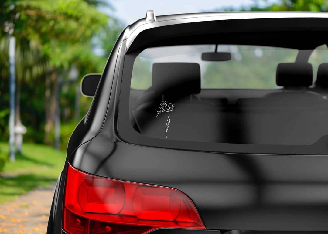 Minimalist Flower Line Drawing Decal Bottle Sticker - Etsy