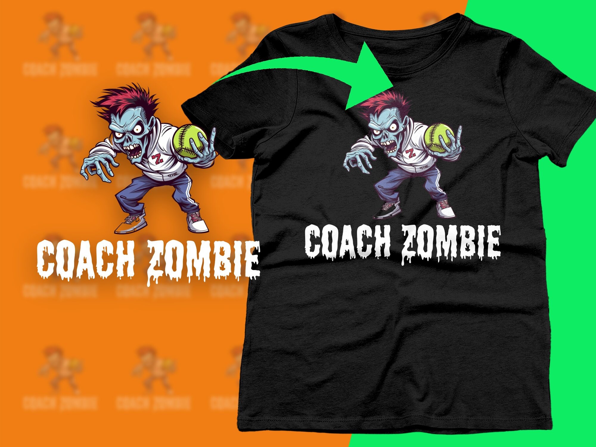 Zombie P E Teacher Halloween Png Unique Coach Png Costume - Etsy