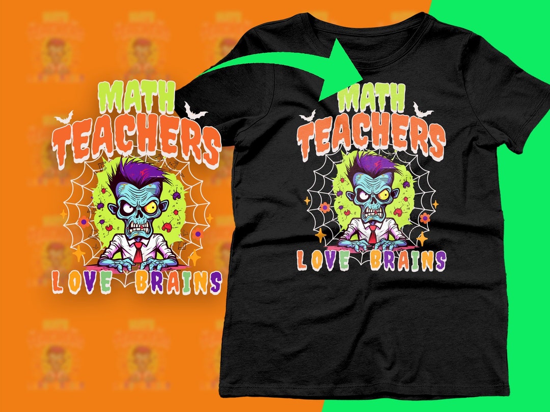 Halloween-themed Math Teachers Png, Fun Attire for School Events, Great ...
