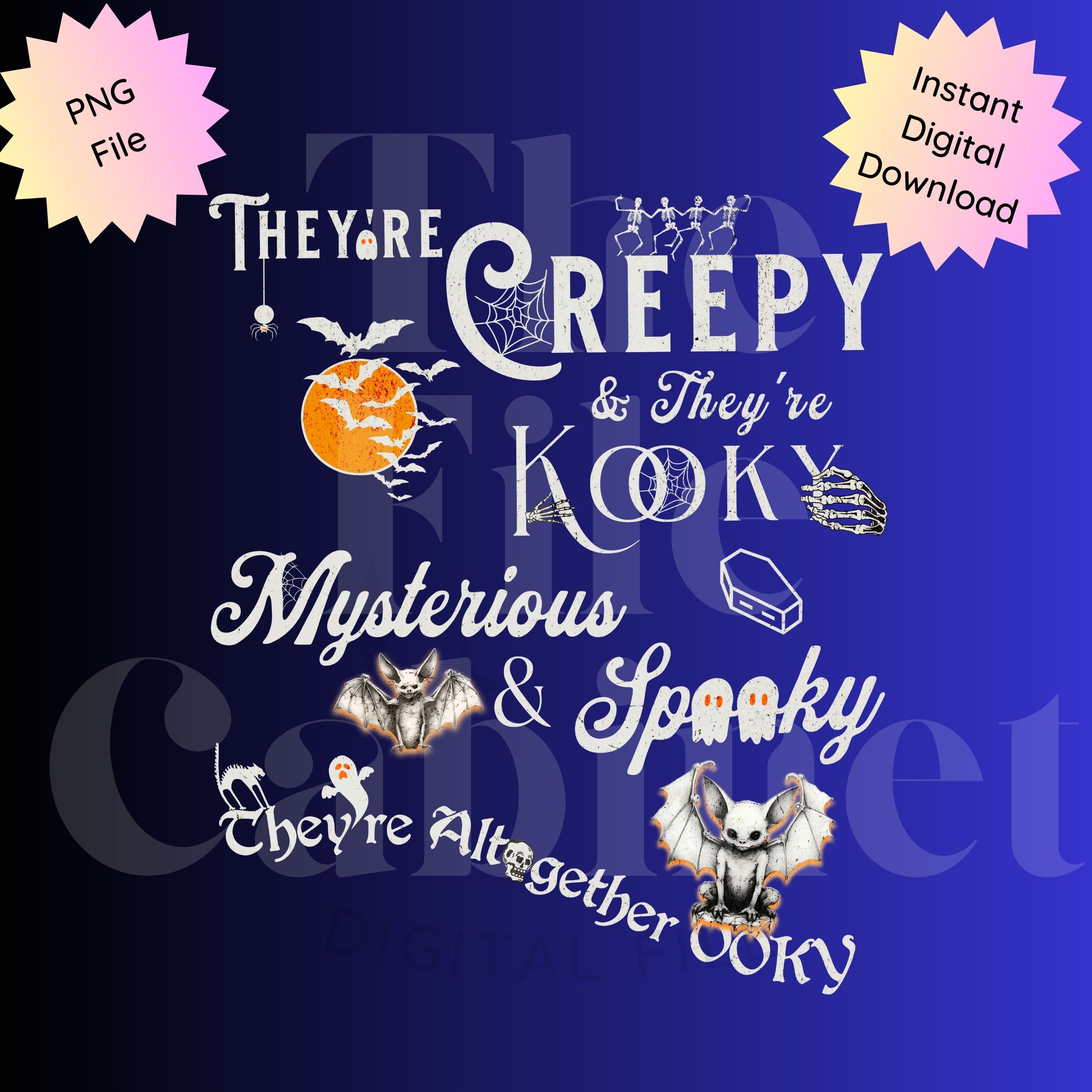 They're Creepy and Kooky Sign, Funny Halloween, Mysterious and Spooky ...