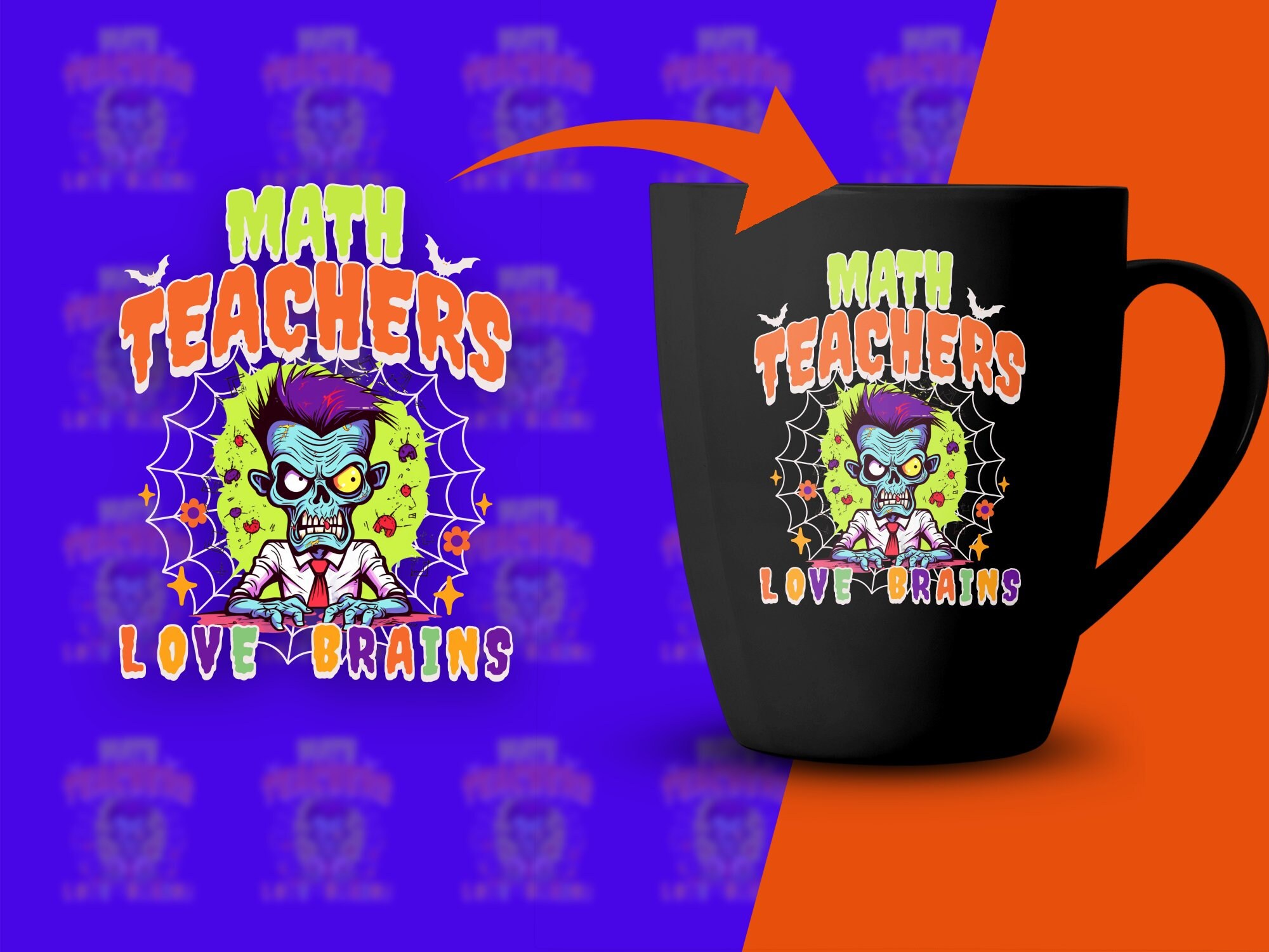 Halloween-themed Math Teachers Png, Fun Attire for School Events, Great ...