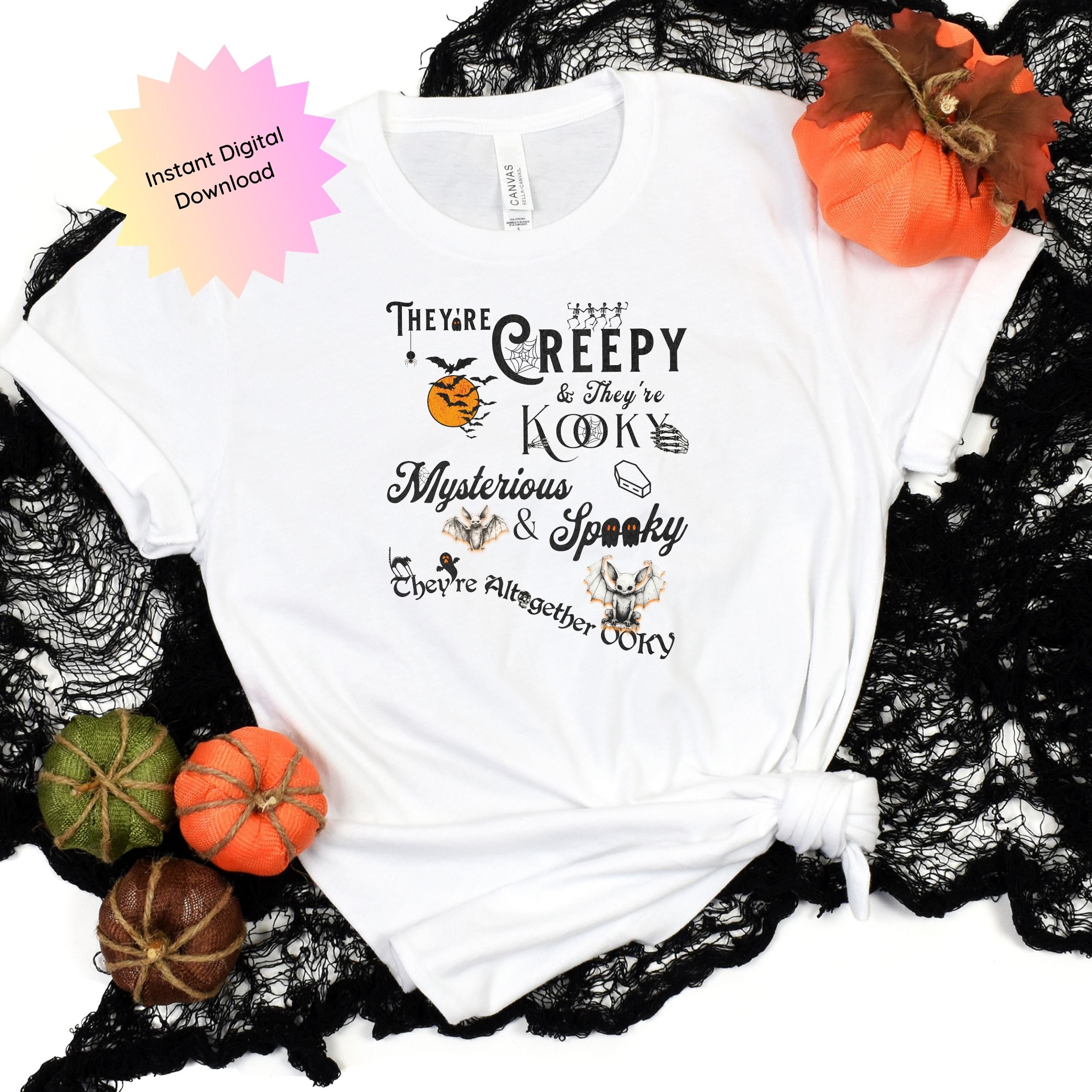 They're Creepy and Kooky Sign, Funny Halloween, Mysterious and Spooky ...