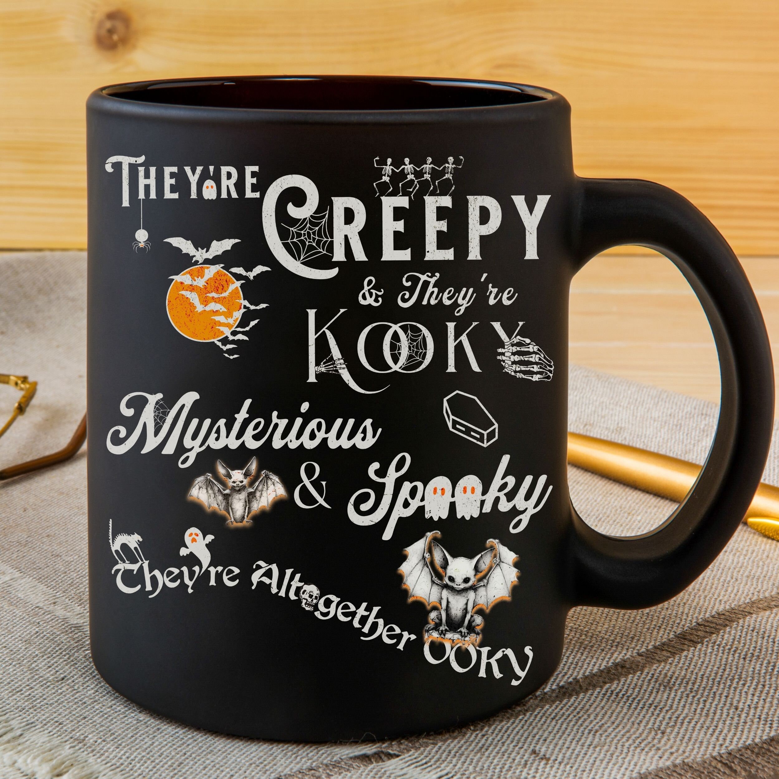 They're Creepy and Kooky Sign, Funny Halloween, Mysterious and Spooky ...