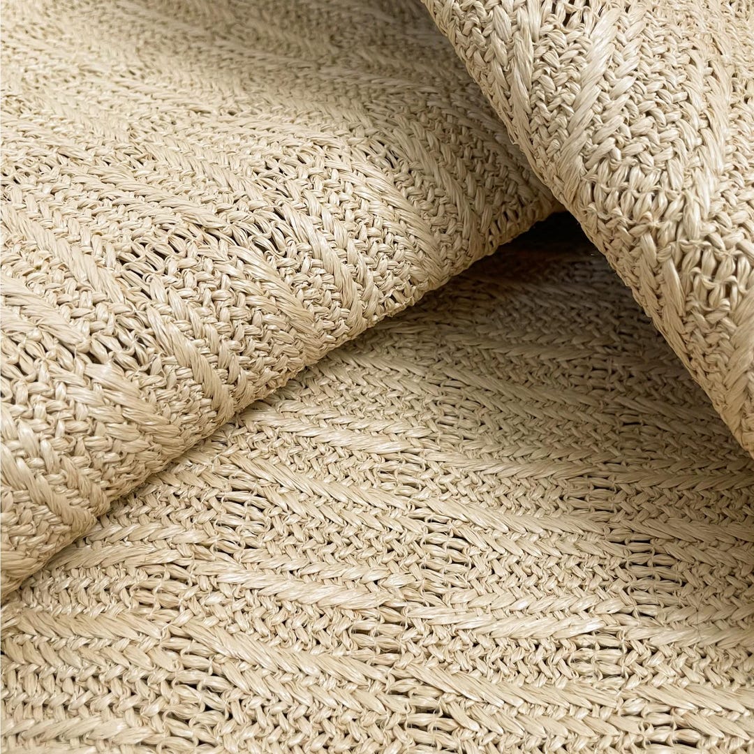 Faux Straw Raffia Fabric, Full Dull, Waterproof, Machine Washable DIY ...