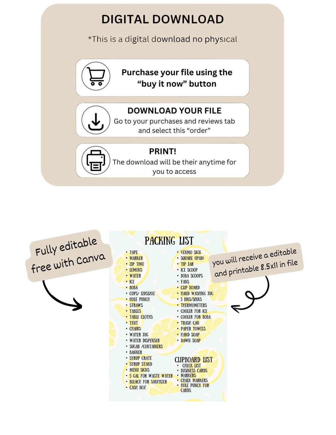 Packing List Make Your Own - Etsy