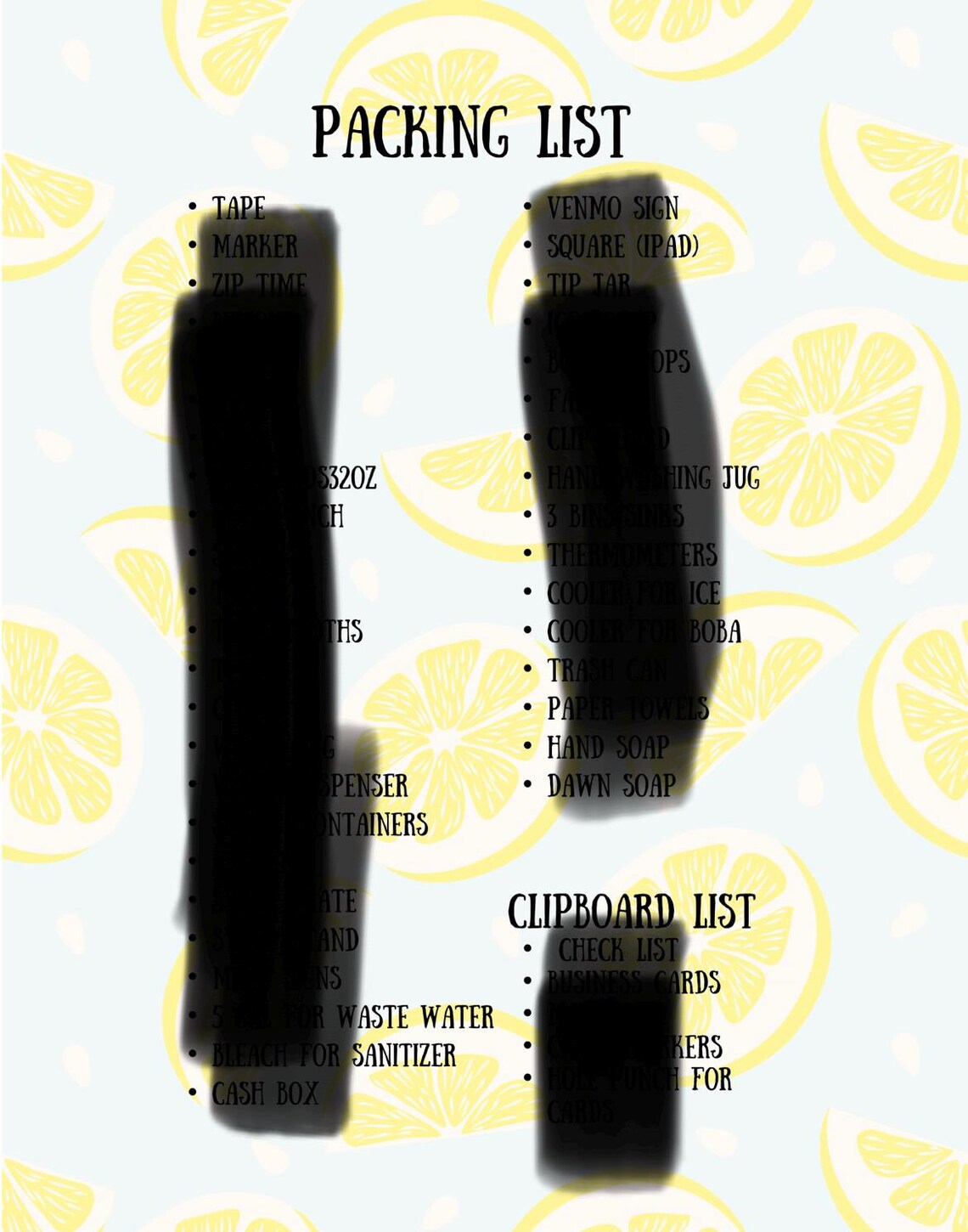 Packing List Make Your Own - Etsy