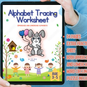 ABC Tracing Worksheet for Kids Fun and Educational Alphabet Learning ...