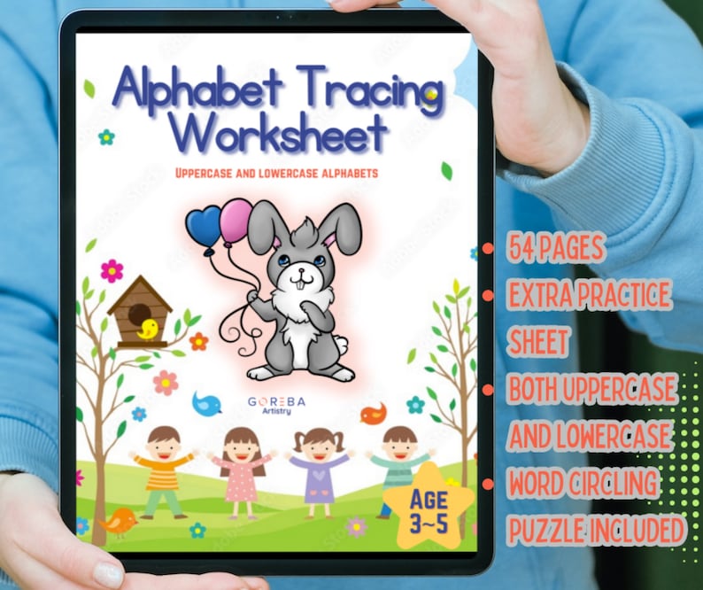 ABC Tracing Worksheet for Kids Fun and Educational Alphabet Learning ...